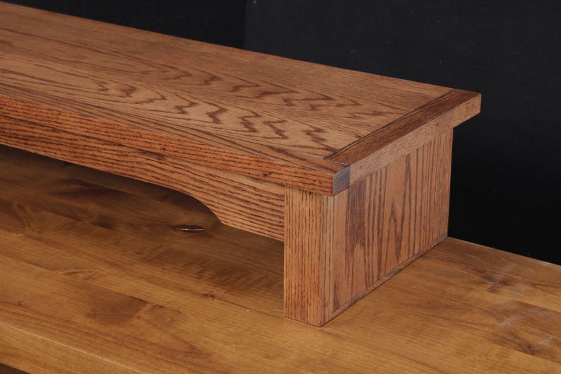 LED LCD TV Riser Stand Mission Oak Entertainment Center - Etsy