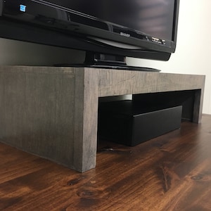 LED Modern TV Riser Stand in Maple - Etsy