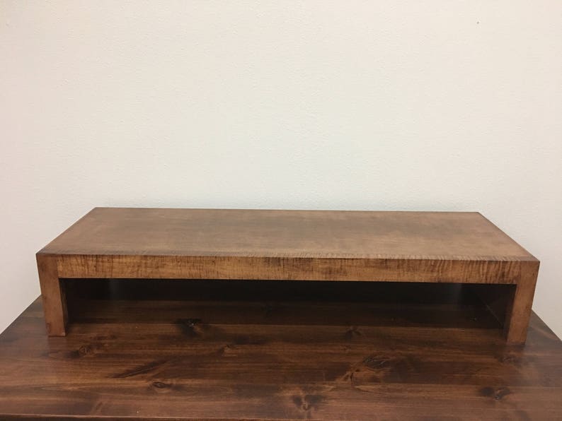 LED Modern TV Riser Stand in Maple | Etsy