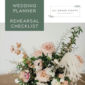Wedding Planner Rehearsal Checklist - PDF - INSTANT DOWNLOAD - Etsy