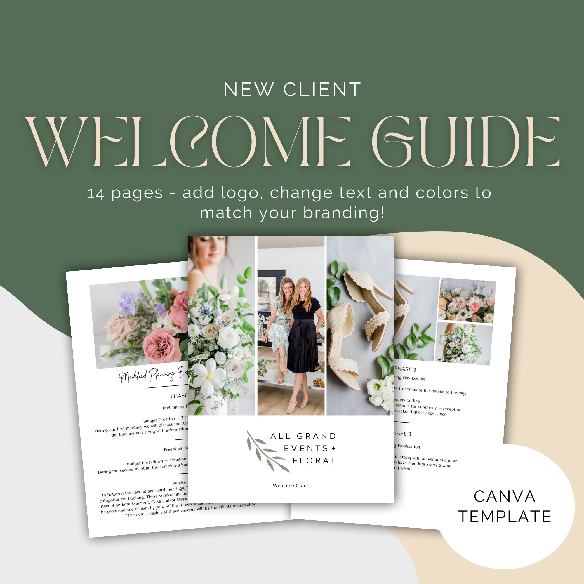 New Client Welcome Guide CANVA Template | EDITABLE | Instant Download ...