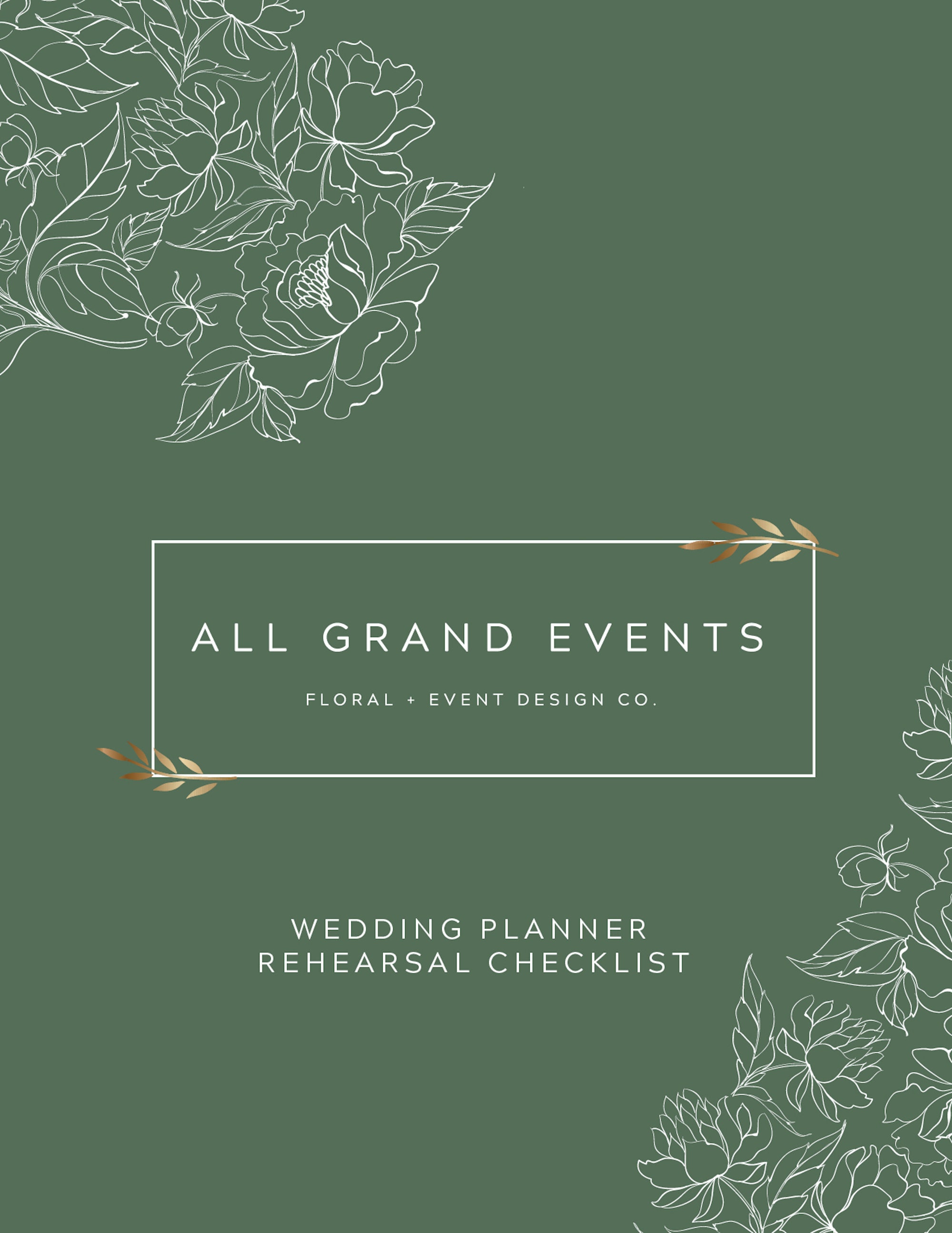 Wedding Planner Rehearsal Checklist - PDF - INSTANT DOWNLOAD - Etsy
