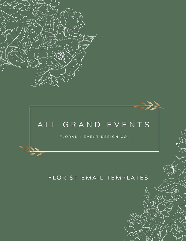 Florist Client Email Templates - SAMPLE PDF - Digital Download - Etsy