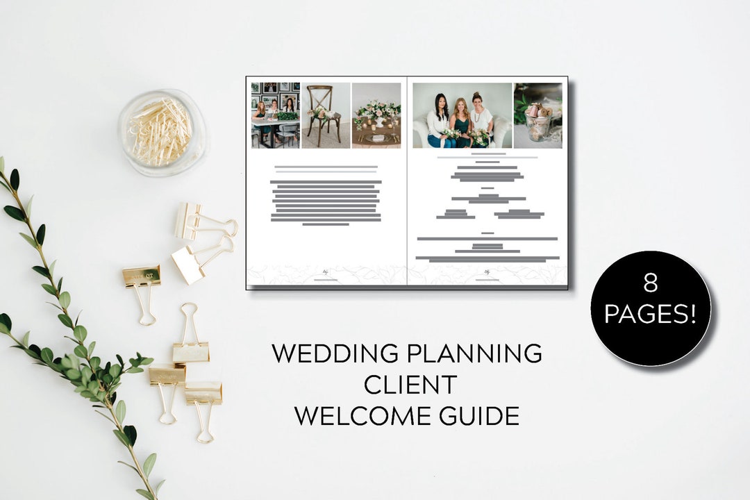 SAMPLE Wedding Planner Client Welcome Guide - Full Planning Experience ...