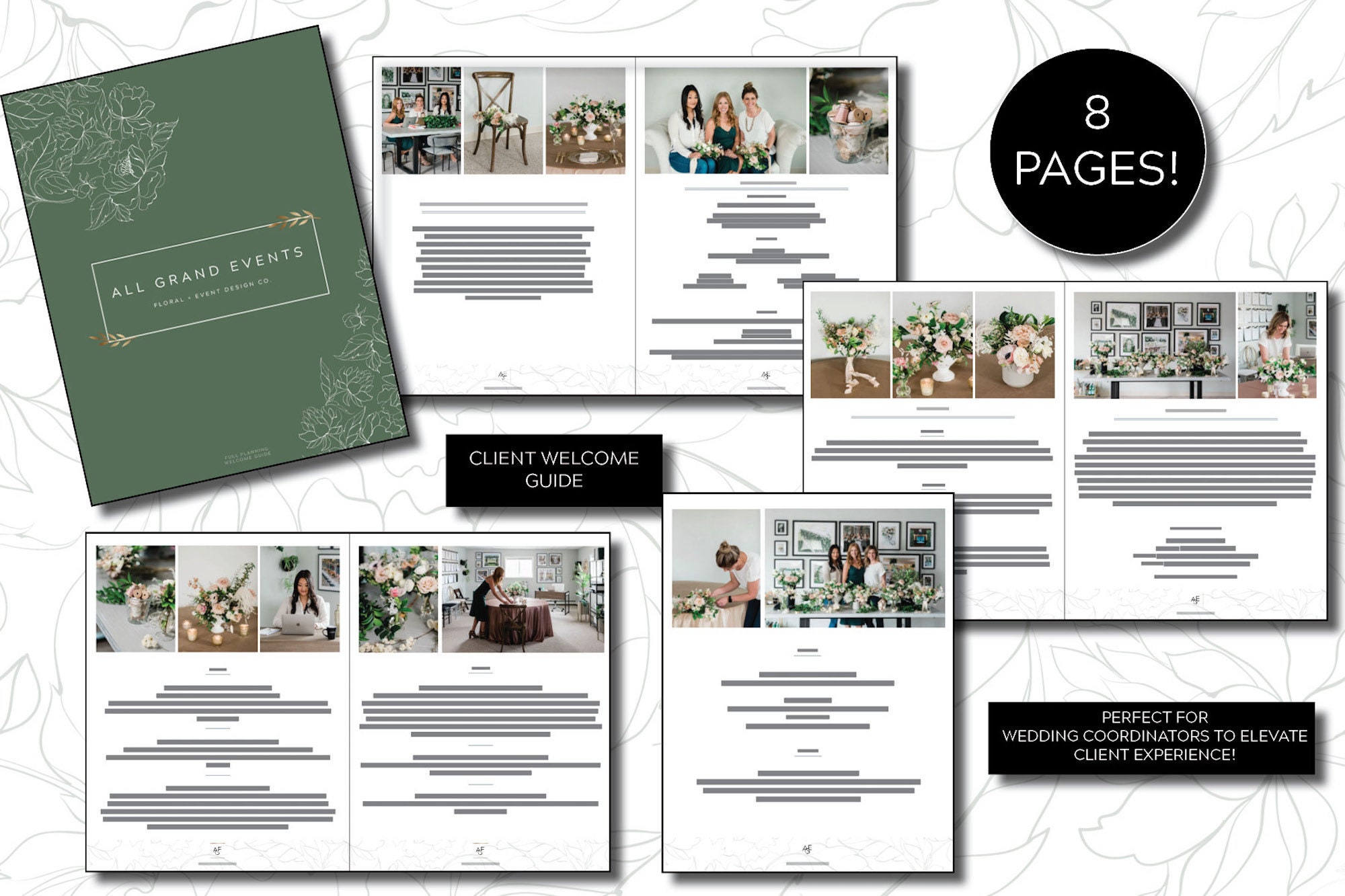 4 Client Brochures SAMPLE Bundle - Wedding Planner Client Magazines ...