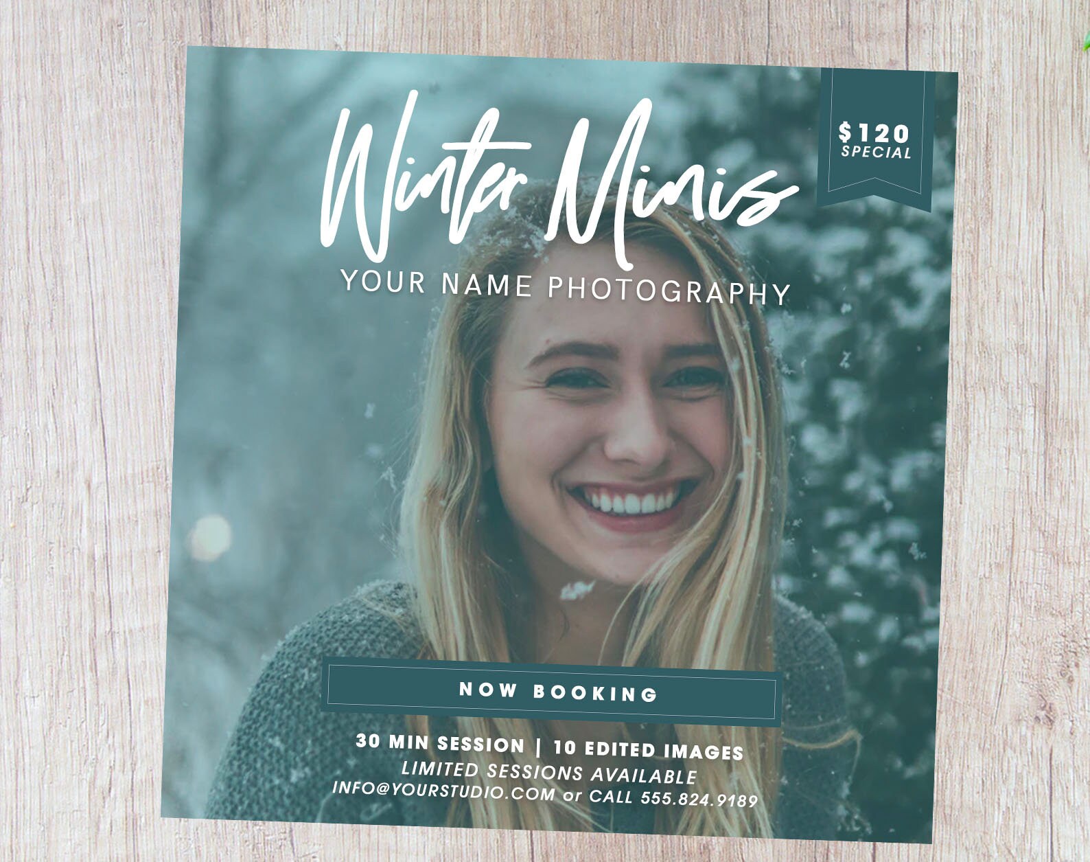 Winter Mini Session Template 2 Pack - Etsy