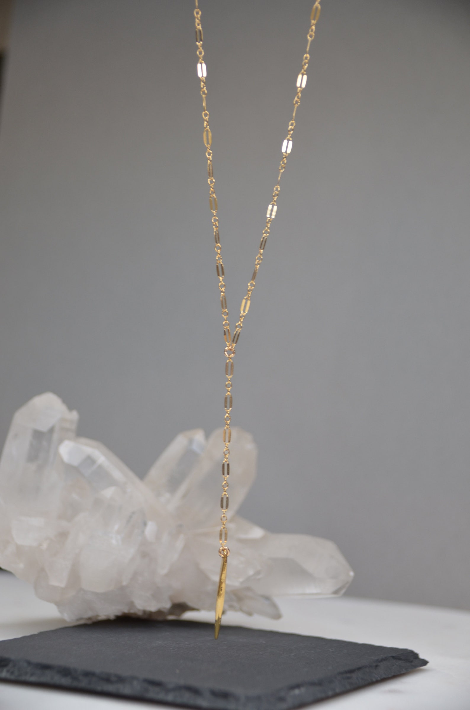 14k Gold Filled Lariat Necklace Y Necklace Lariat Necklace | Etsy