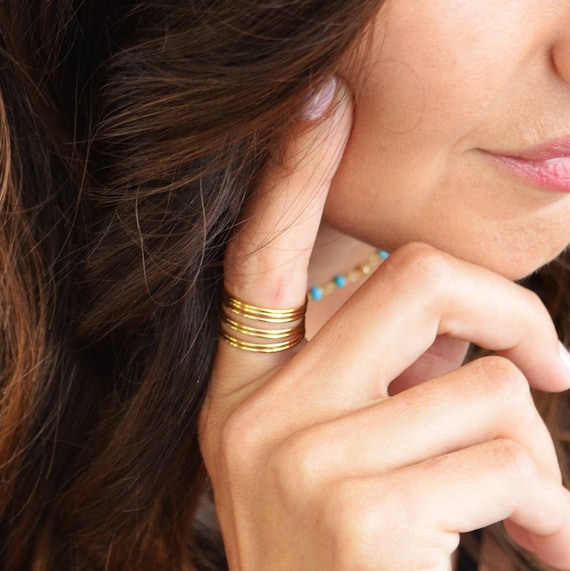 Simple Stacking Ring // Midi Ring // 14k Gold Filled Stacking | Etsy