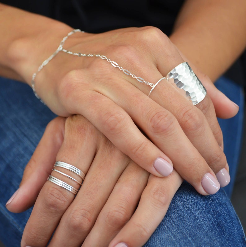 Sterling Silver Delicate Hand Chain Silver Hand Chain - Etsy