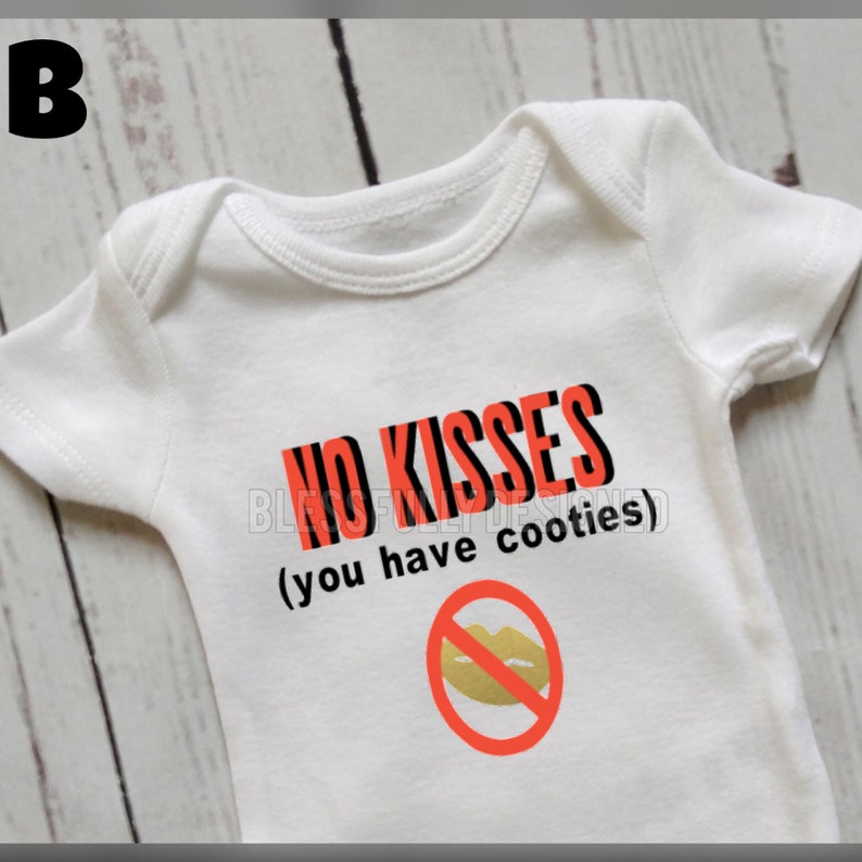 No Kisses You Have Cooties Infant Bodysuit Baby Newborn | Etsy