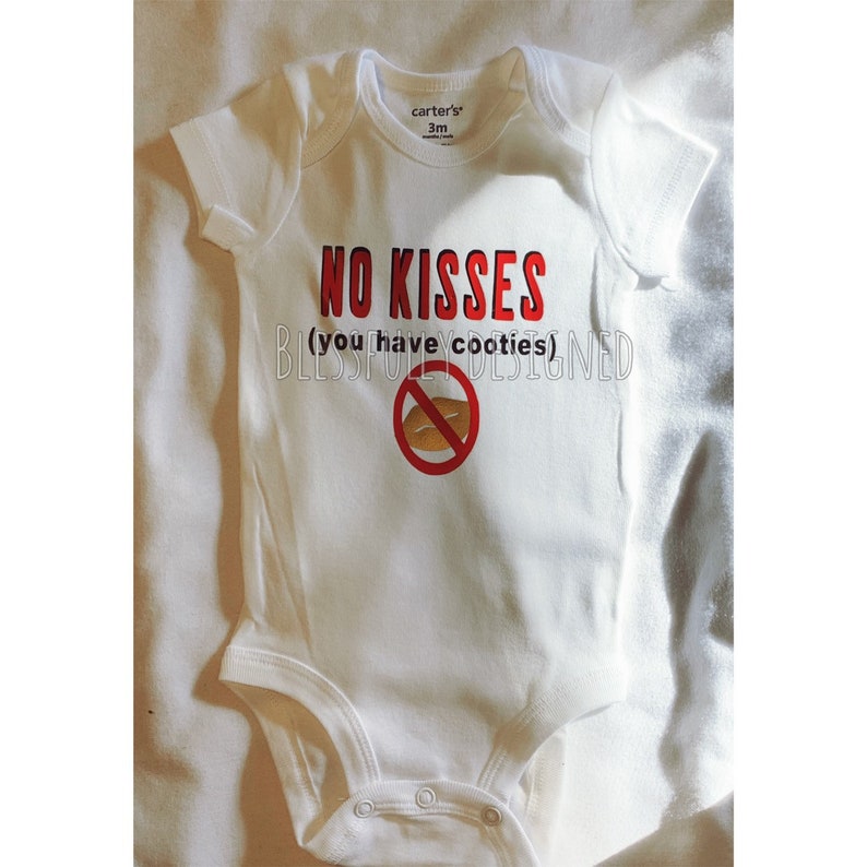 No Kisses You Have Cooties Infant Bodysuit Baby Newborn | Etsy