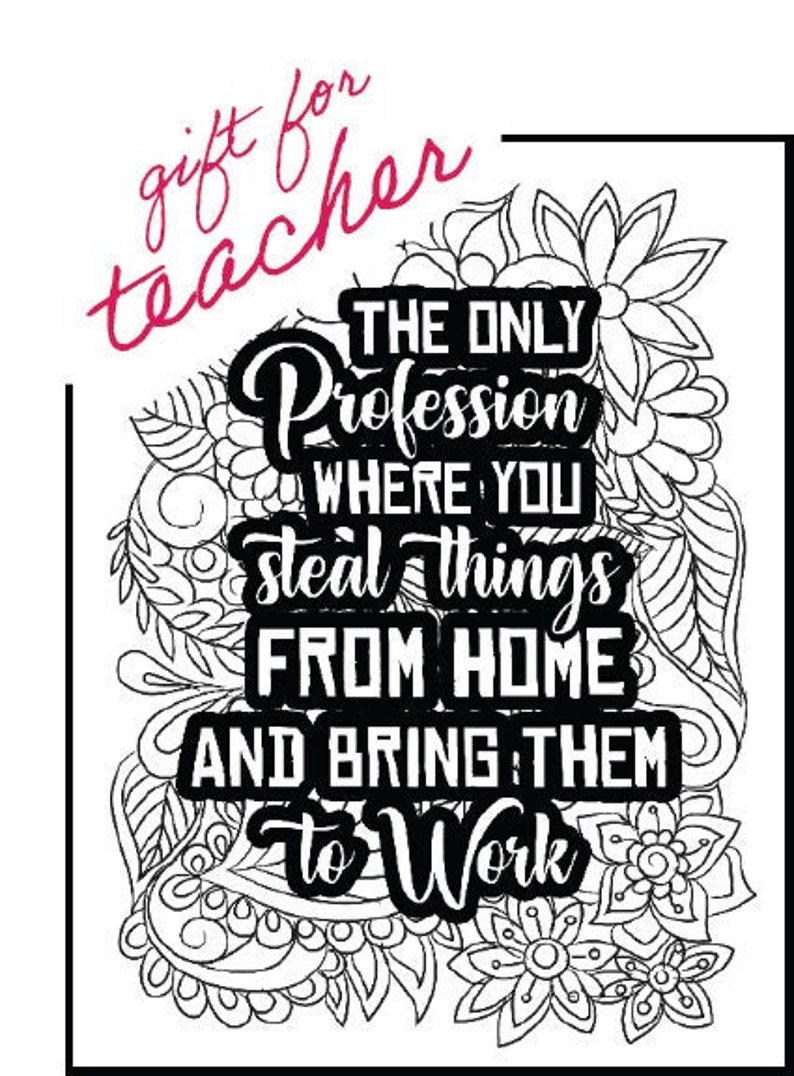 Coloring Book Swear Words Teachers Adult Coloring Book - Etsy