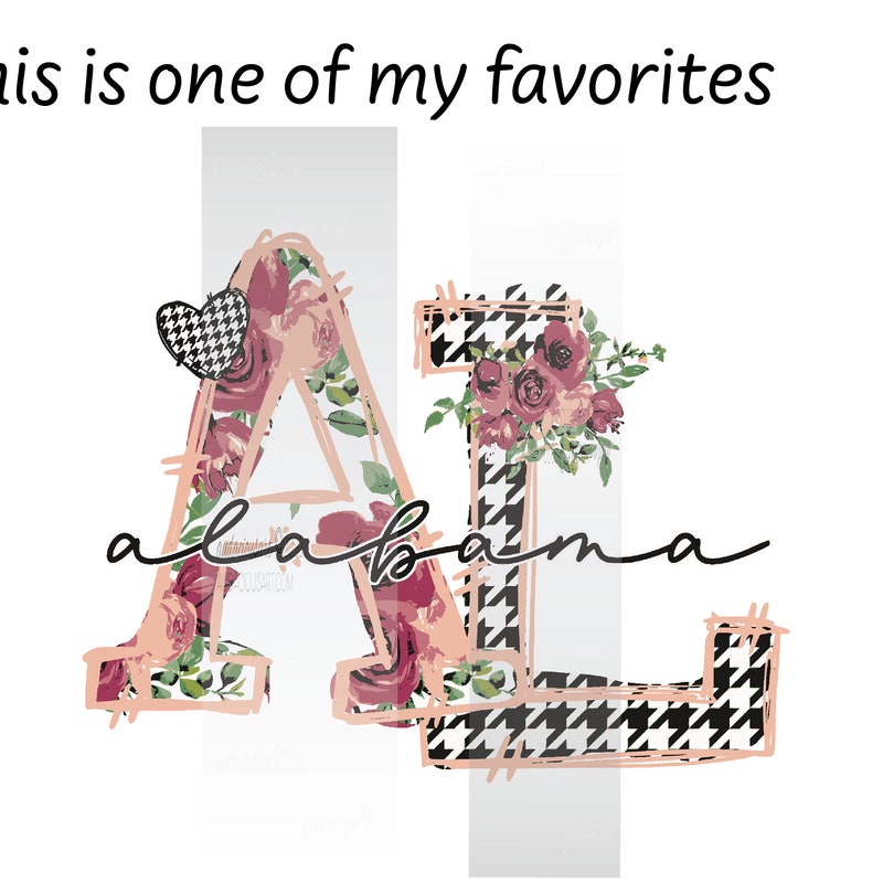 Alabama Monogram - Etsy