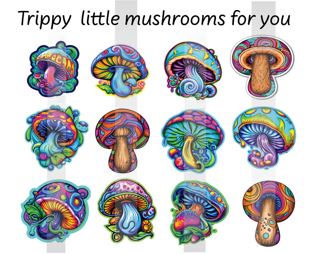 Mushroom SVG Magic Mushroom Clipart Watercolor Digital - Etsy