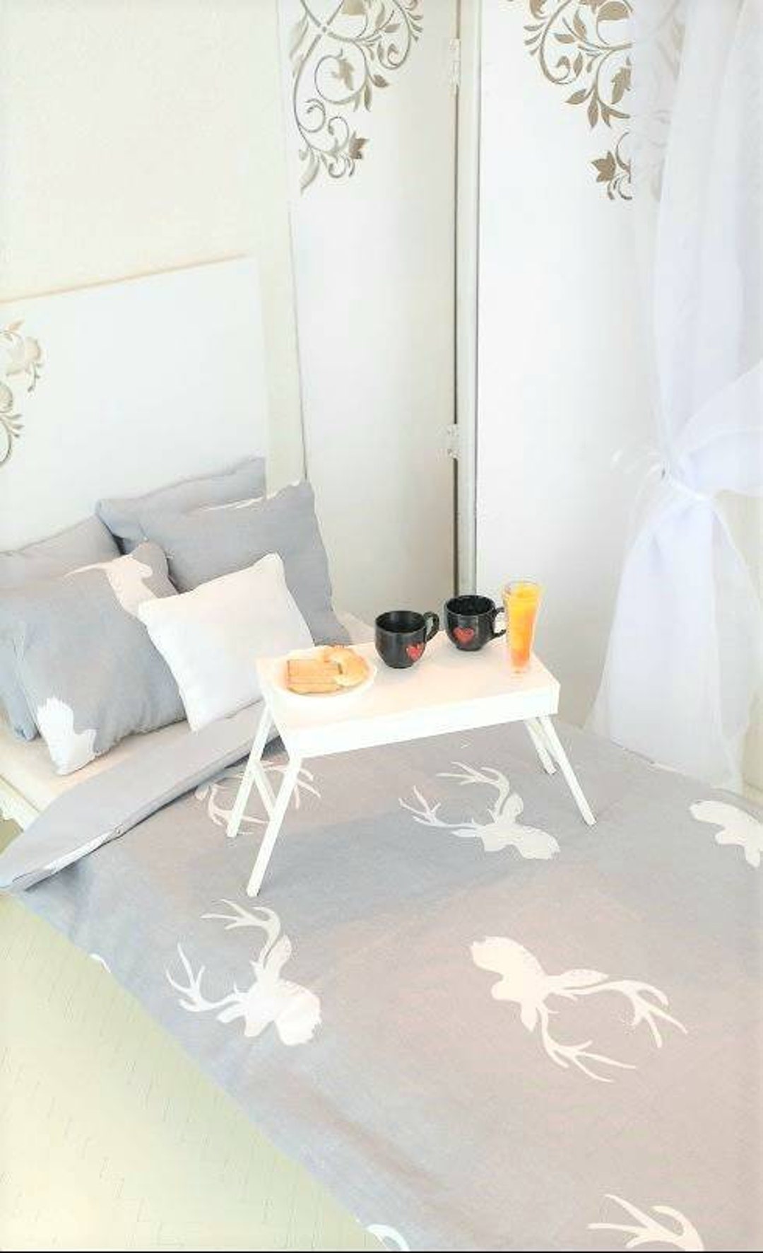 Tea Set 1/4 Diorama Accessory for Dolls BJD Minifee MSD, Ellowynn Wilde ...