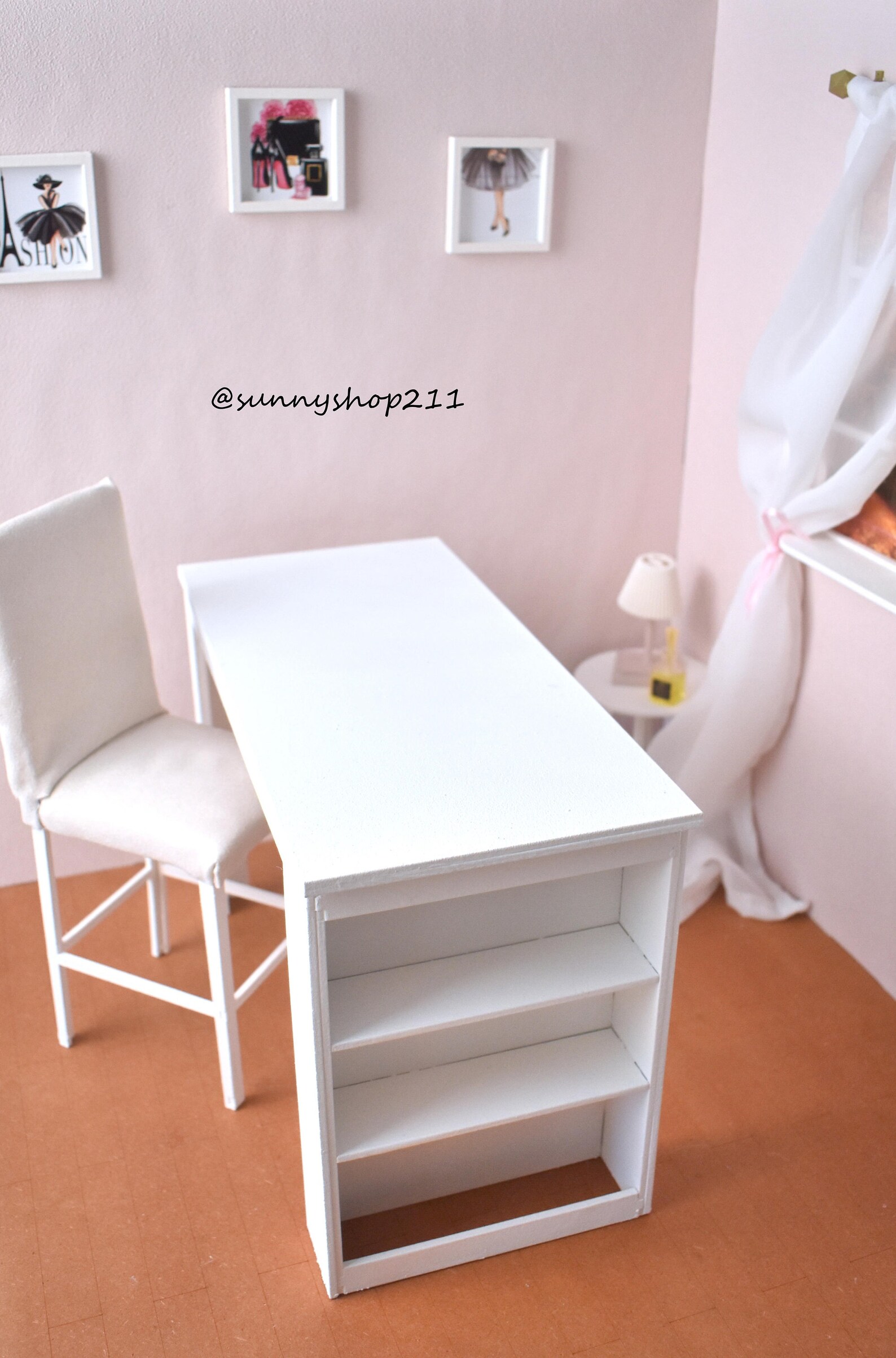 High Desk 1/4 Diorama Unoa for BJD Dolls Minifee, Unoa, MSD, Ellowynn ...