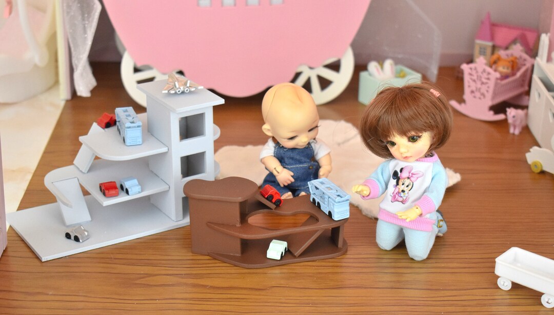 Doll Garage for BJD Dolls, Miniature Car Crane Playset - Etsy