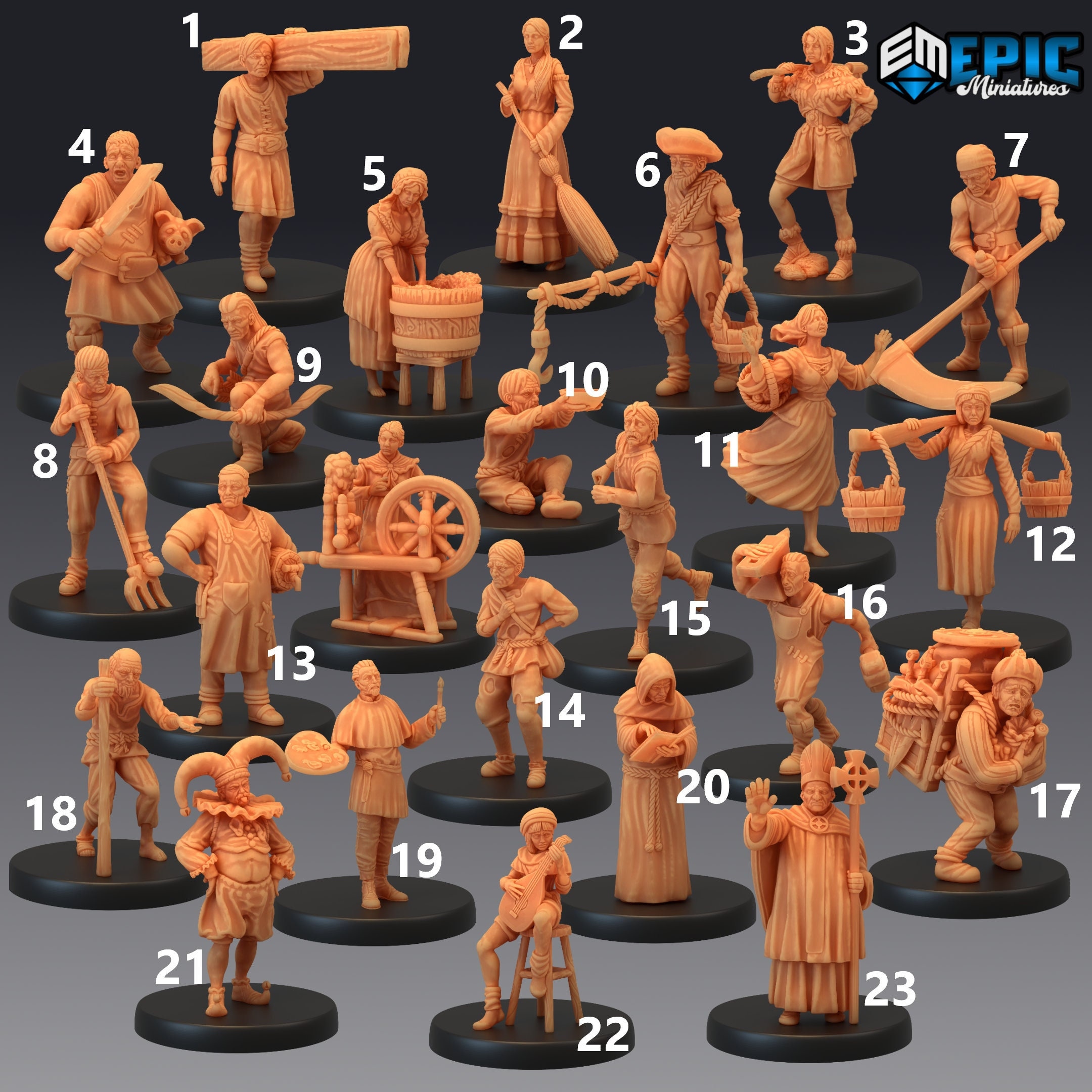 Farming Village by Epic Miniatures - Etsy