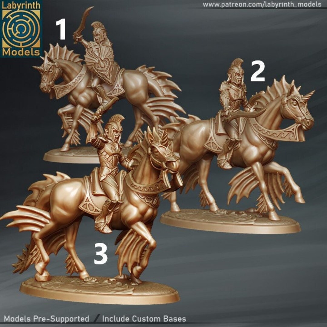 Sea Elf Calvary by Labyrinth Models - Etsy