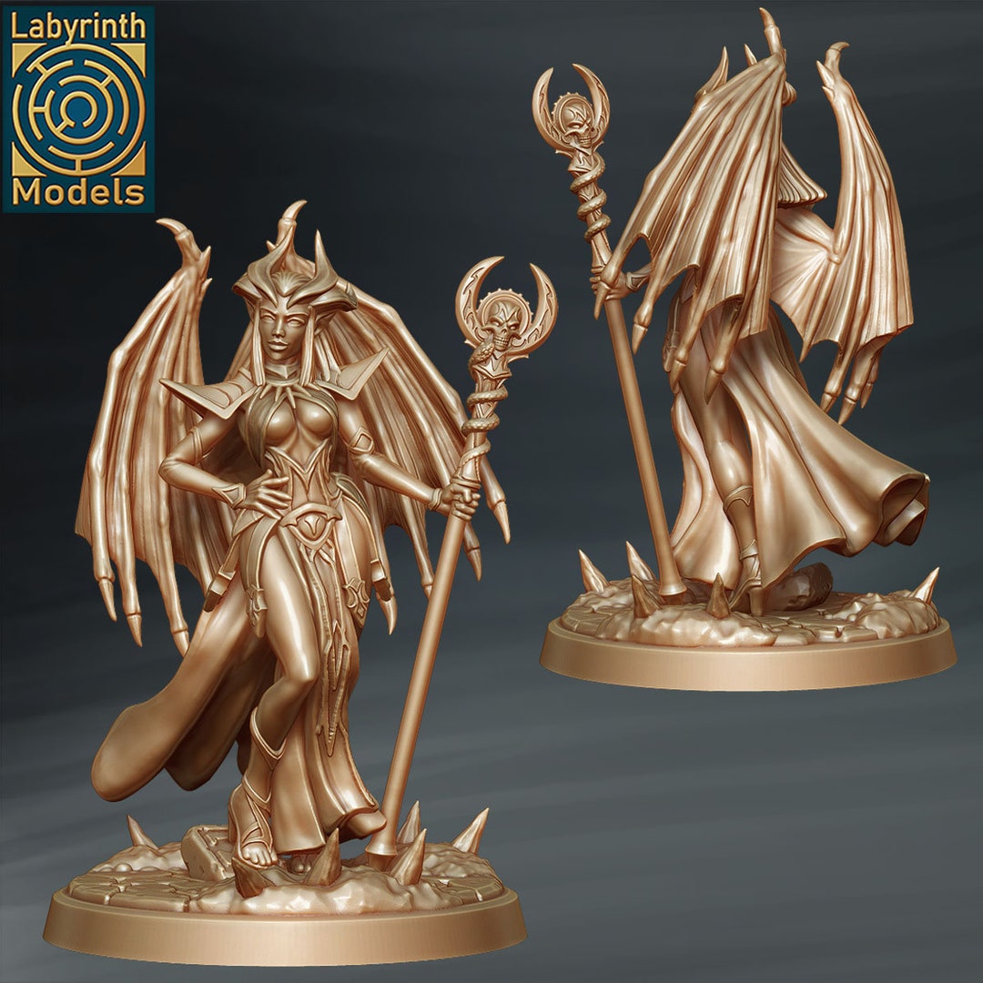 Infernal Succubus Sorceress and Succubi by Labyrinth Miniatures - Etsy