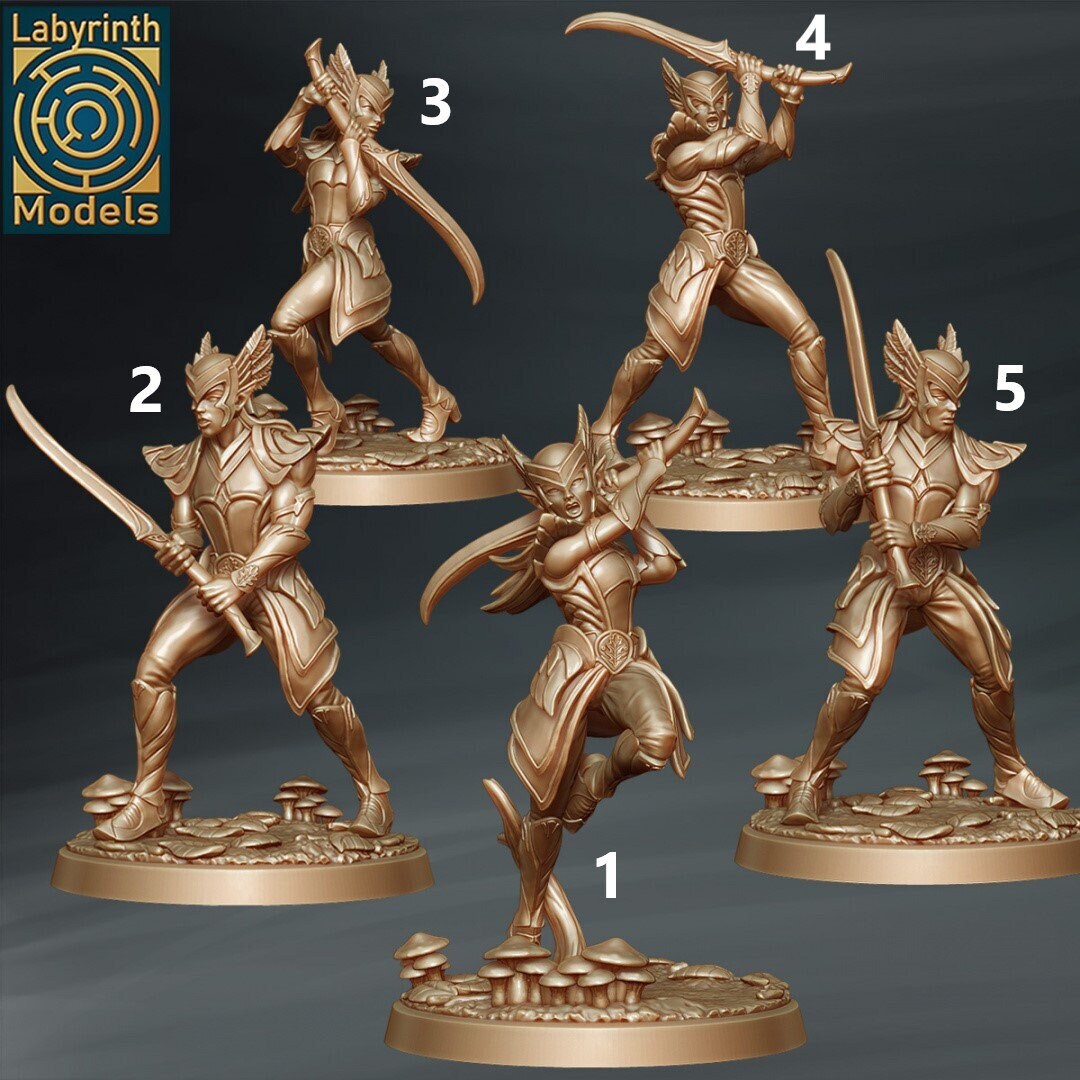 Forest Elf Silver Oak Guardians by Labyrinth Models - Etsy