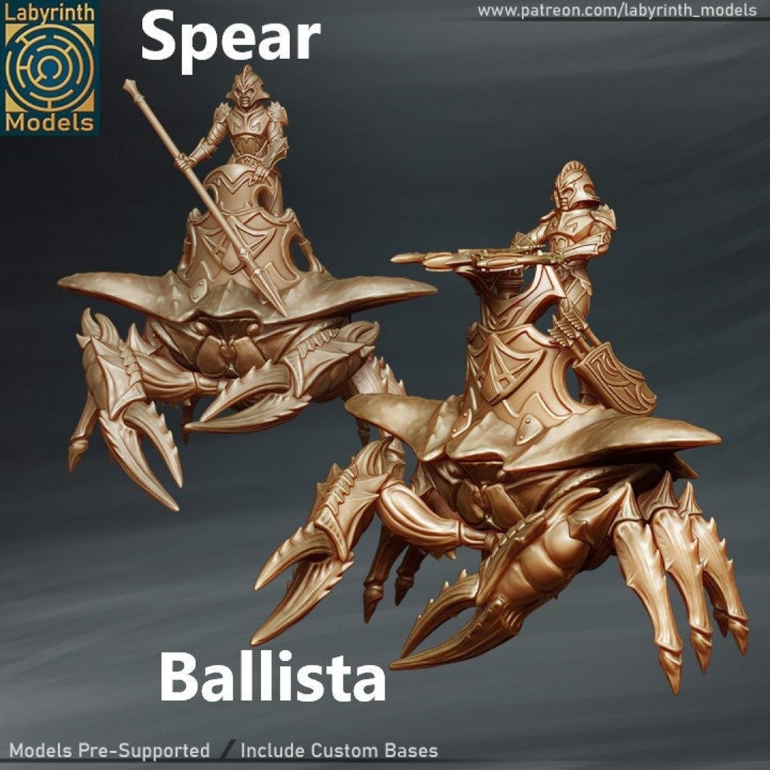 Sea Elf Battle Crabs large by Labyrinth Models - Etsy