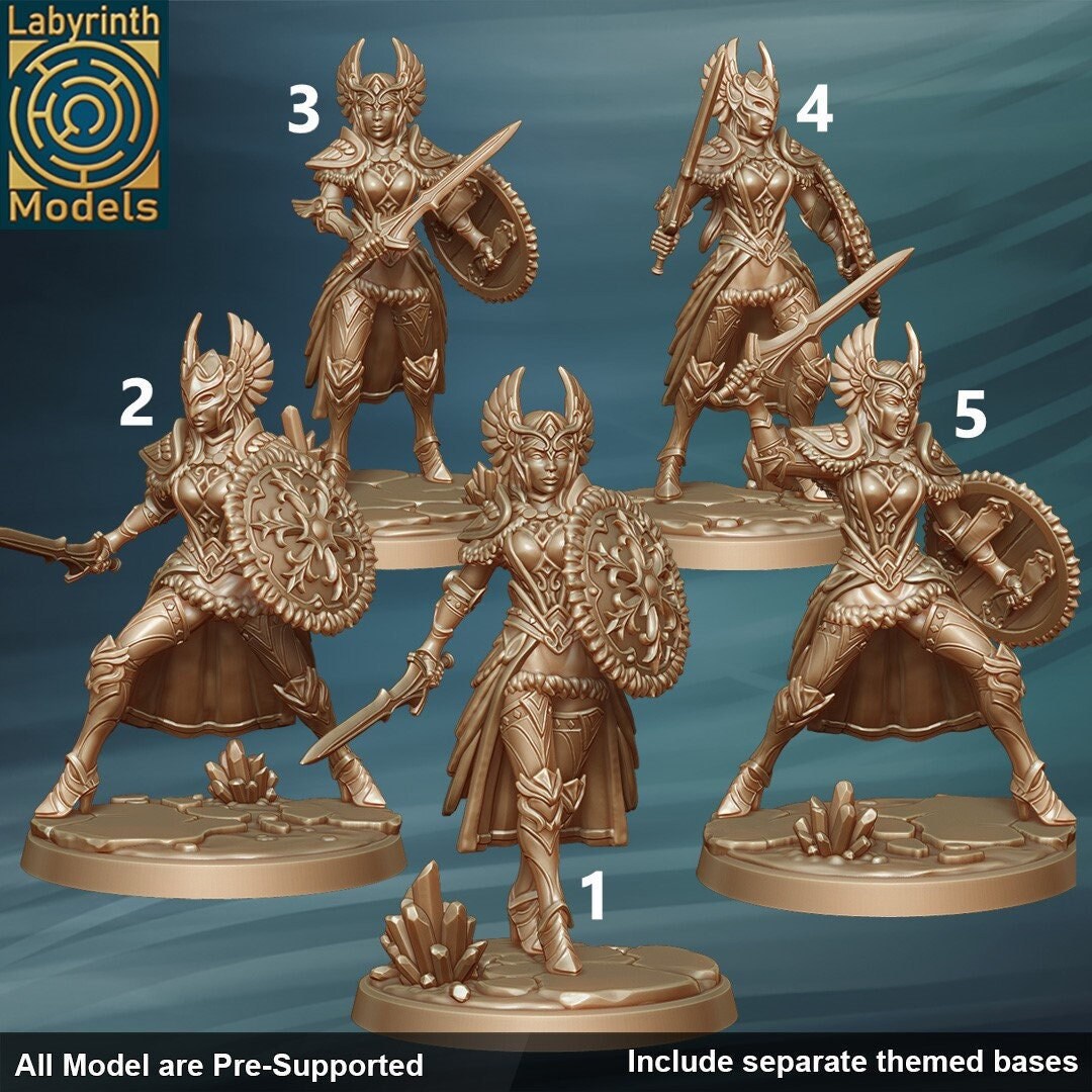 Valkyries + Champion by Labyrinth Models - Etsy