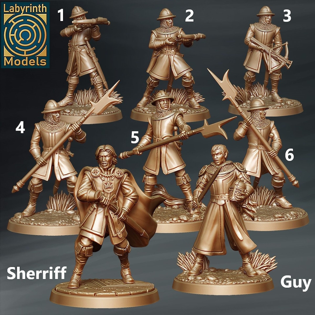 The Sherriff of Nottingham With Guy of Gisbourne and Guards - Etsy