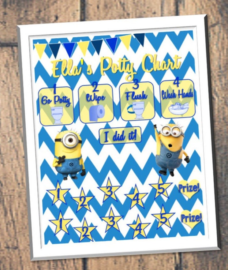 Minions Potty Chart or Reward Chart Downloads Digital PDF | Etsy
