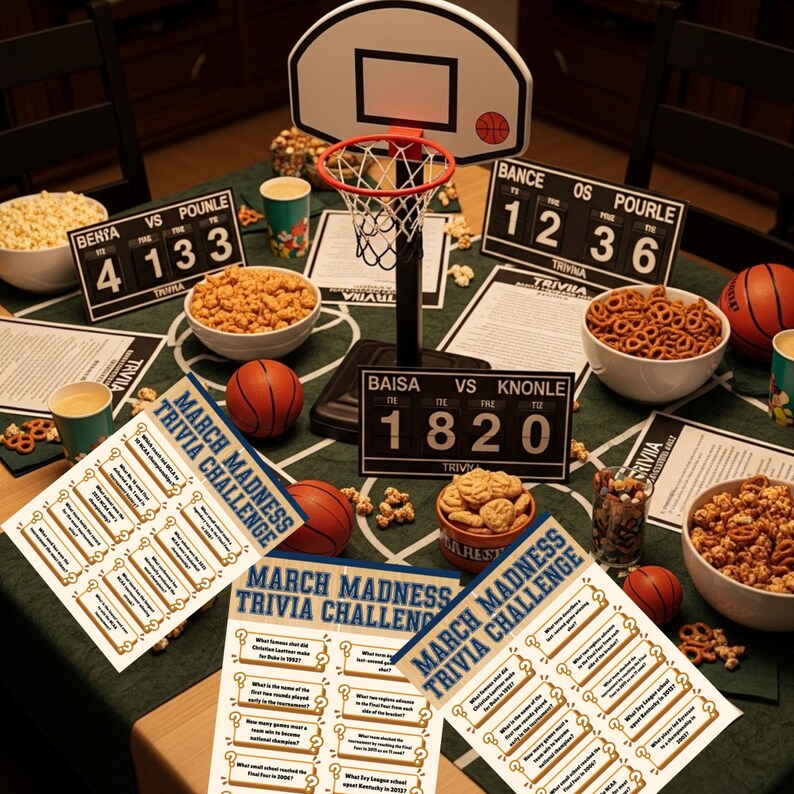 March Madness Trivia Game | Basketball NCAA Watch Party (PDF Download ...