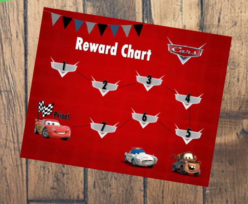 Disney Cars Themed Kid's Reward Chart DIGITAL PDF FILE | Etsy