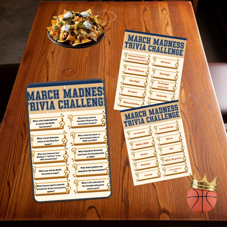 March Madness Trivia Game | Basketball NCAA Watch Party (PDF Download ...