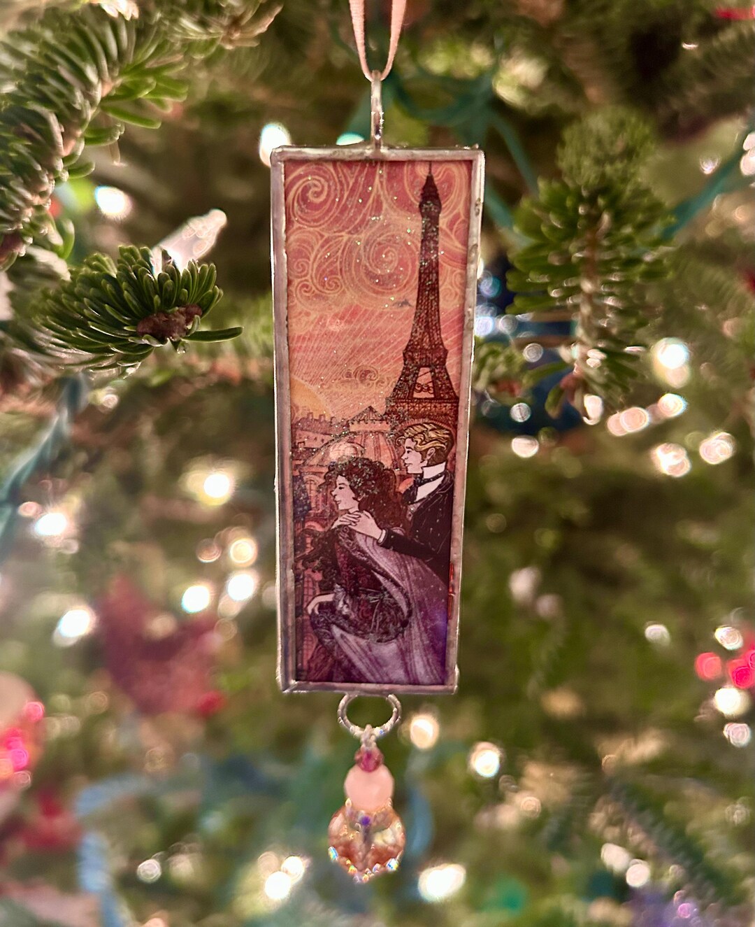 Soldered Stained Glass Ornament With Glitter and Beads - Phantom of the ...