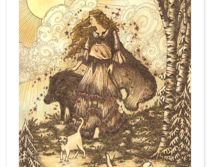 Freya Brings Spring - Limited Edition Archival Art Print in Various ...