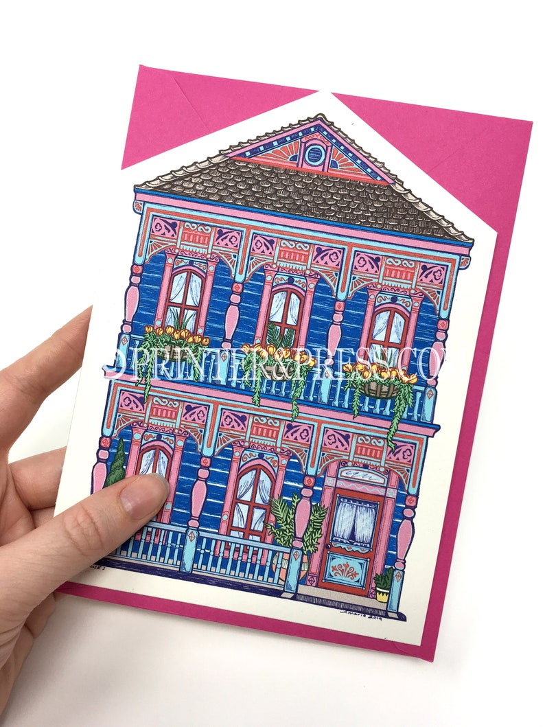 Colorful House Card Variety Pack 4 Digitally Printed Cards | Etsy