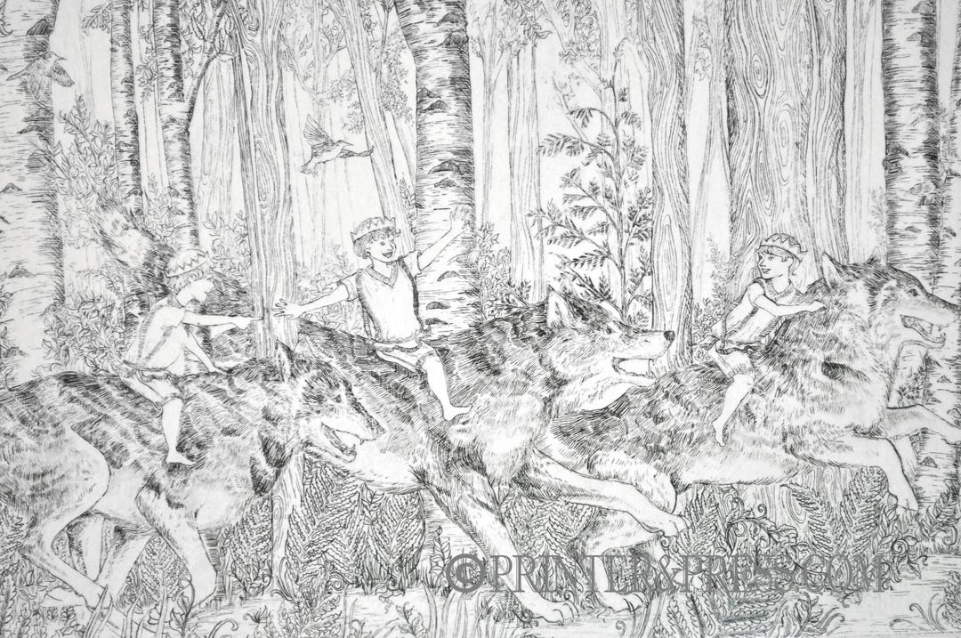 Wolf Princes Limited Edition Hand-pulled Intaglio Etching Print From ...