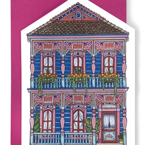 Colorful House Card Variety Pack - 4 Digitally Printed Cards W/ Fun ...