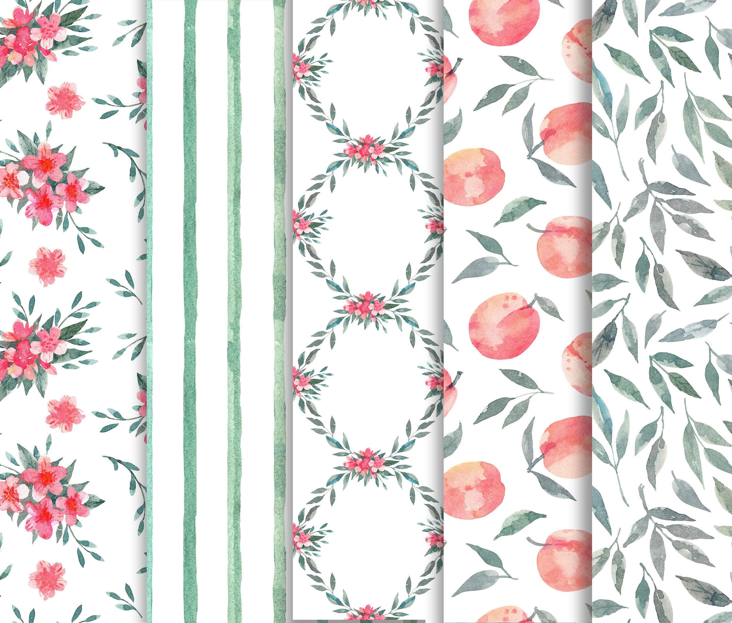 Digital Paper Scrapbook Paper Seamless Patterns Digital Background ...