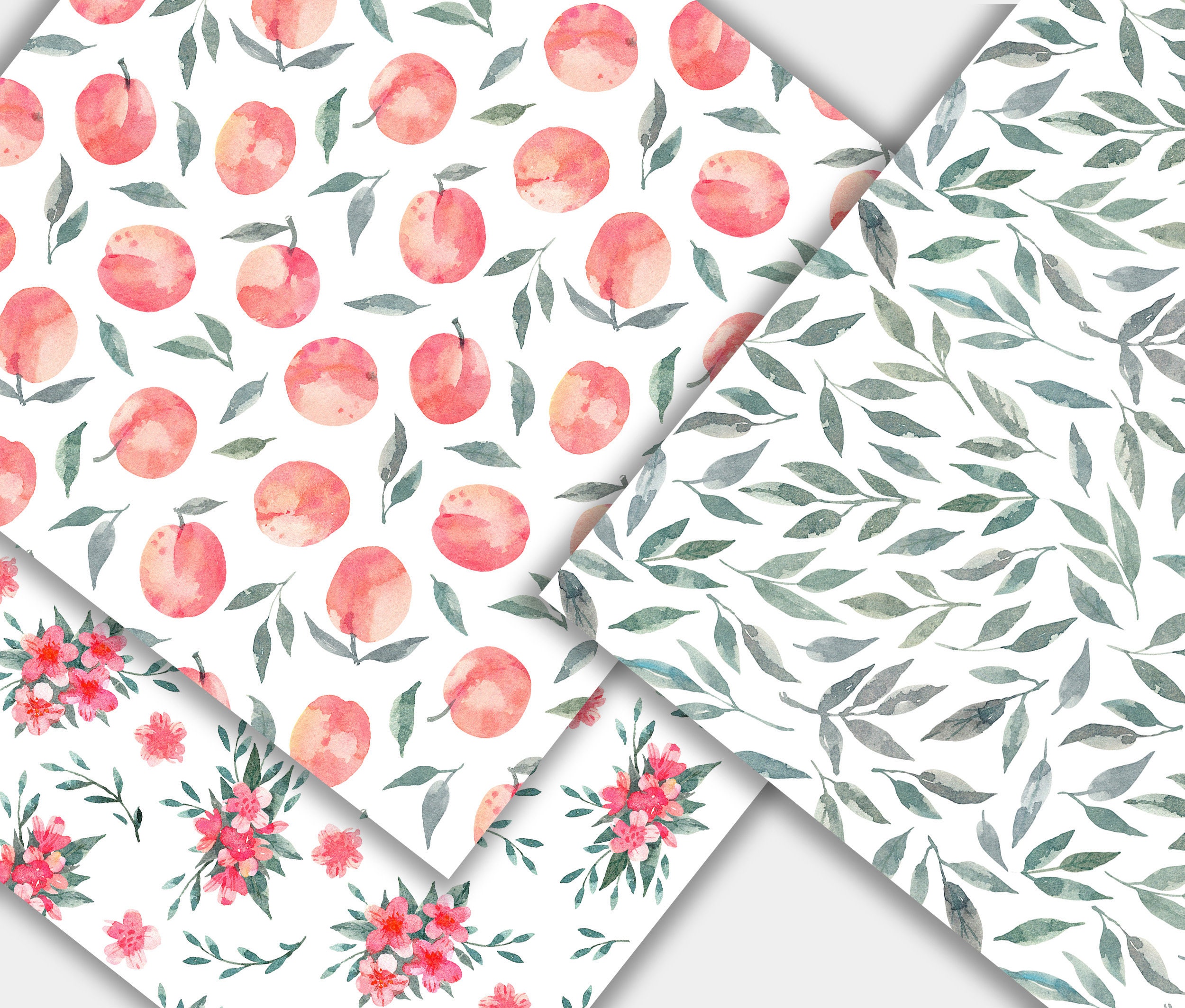 Digital Paper Scrapbook Paper Seamless Patterns Digital Background ...