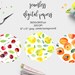 Fruits Clipart PNG Collection. Summer Digital Paper. Food Illustration ...