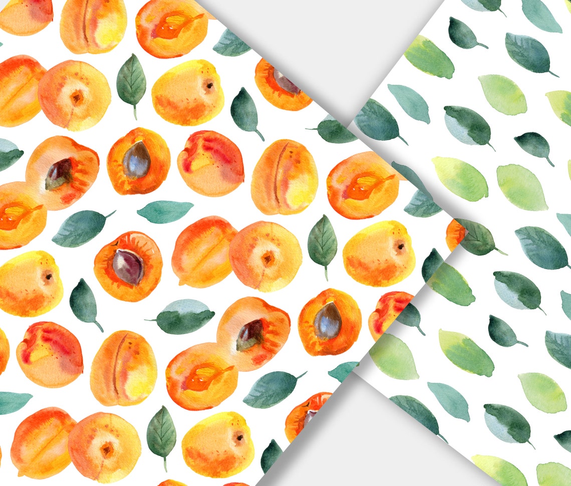 Watercolor Fruits Digital Paper Pack Seamless Pattern - Etsy
