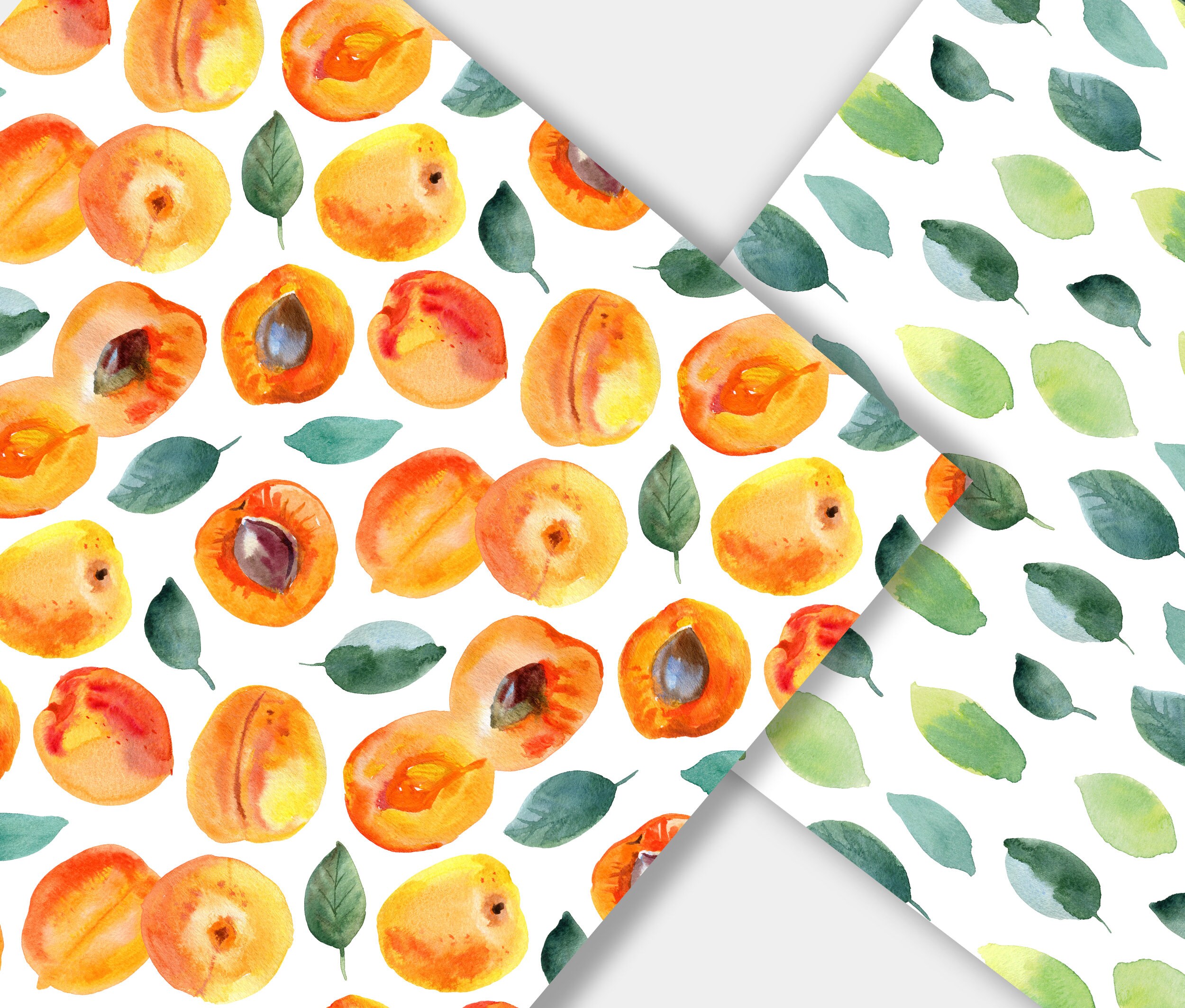 Watercolor Fruits Digital Paper Pack, Seamless Pattern, Scrapbooking ...