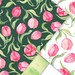 Spring Digital Paper Set. Floral JPEG. Tulips Seamless Pattern ...