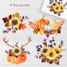 AUTUMN COLLECTION. Digital Pumpkins Clipart. Fall Leaves and Branches ...