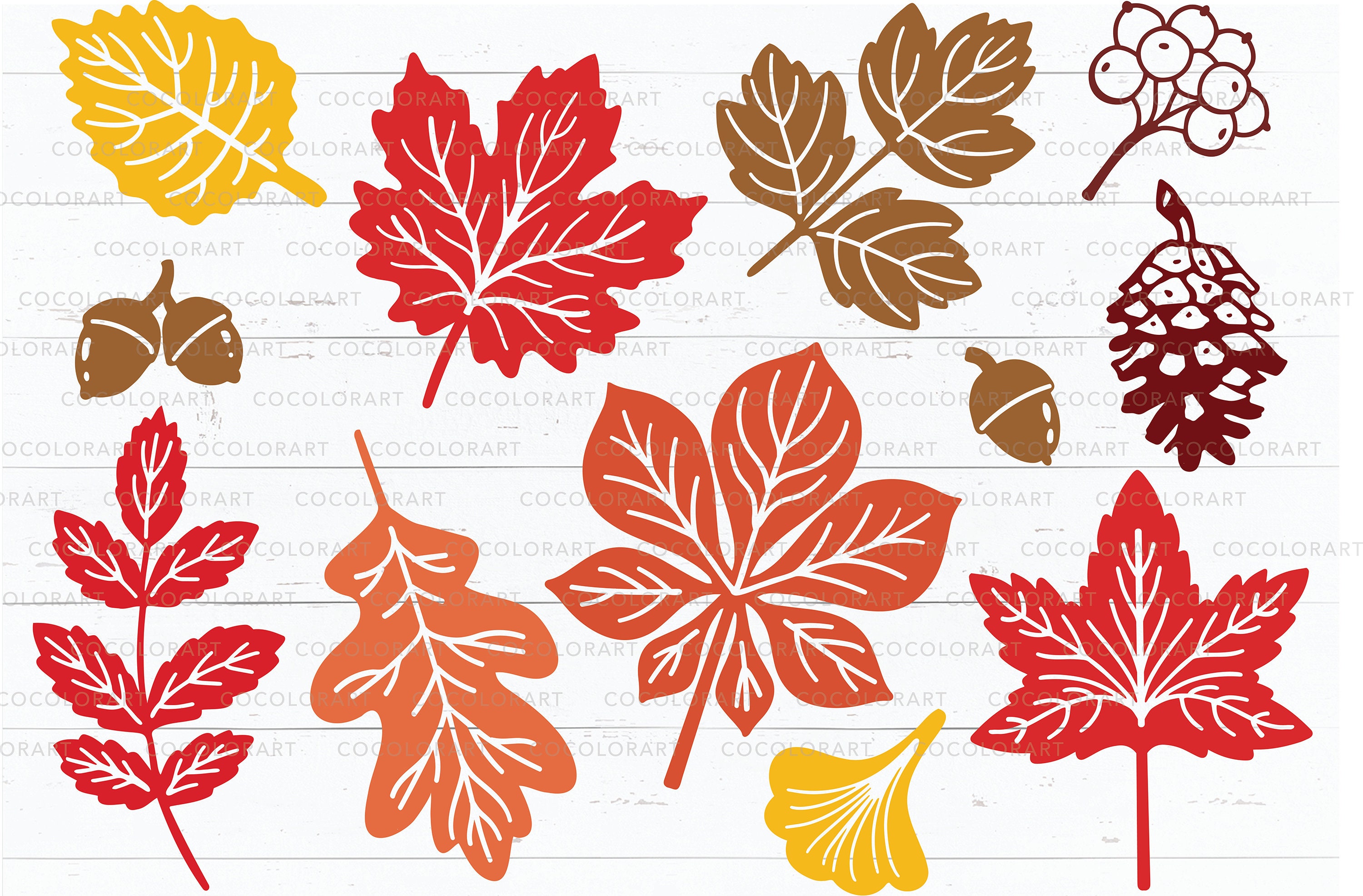 Fall Leaves Svg, Fall Svg, Autumn Svg Bundle Clipart, DXF, Png, Cut ...