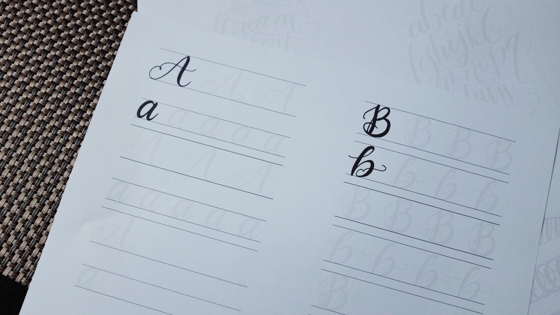 Printable Whimsical Calligraphy Workbook Brush Lettering - Etsy