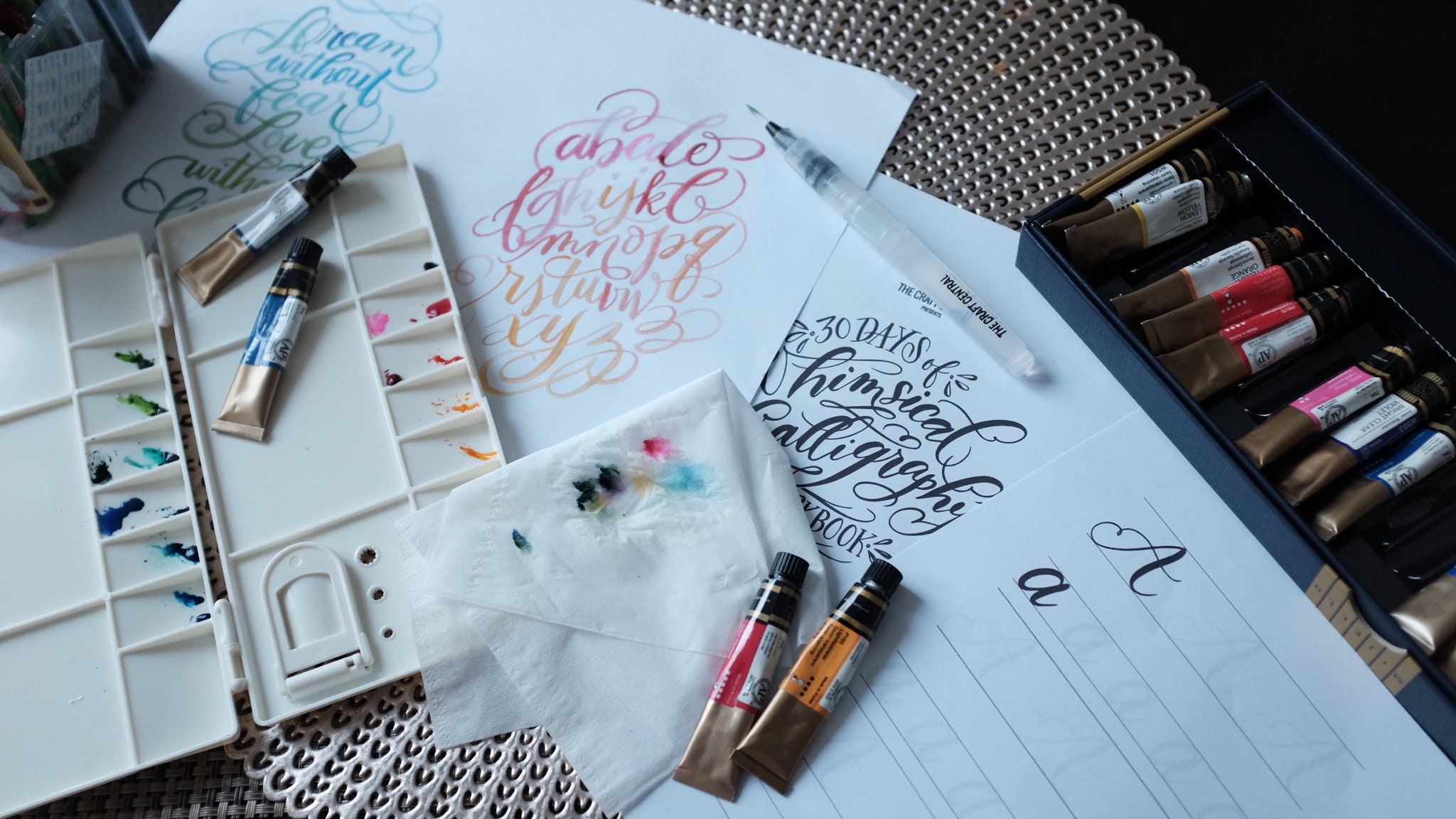 Printable Whimsical Calligraphy Workbook Brush Lettering - Etsy