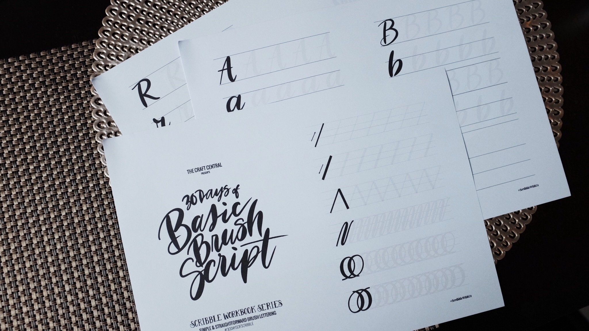 Basic Brush Script Calligraphy Printable Workbook Brush Lettering ...