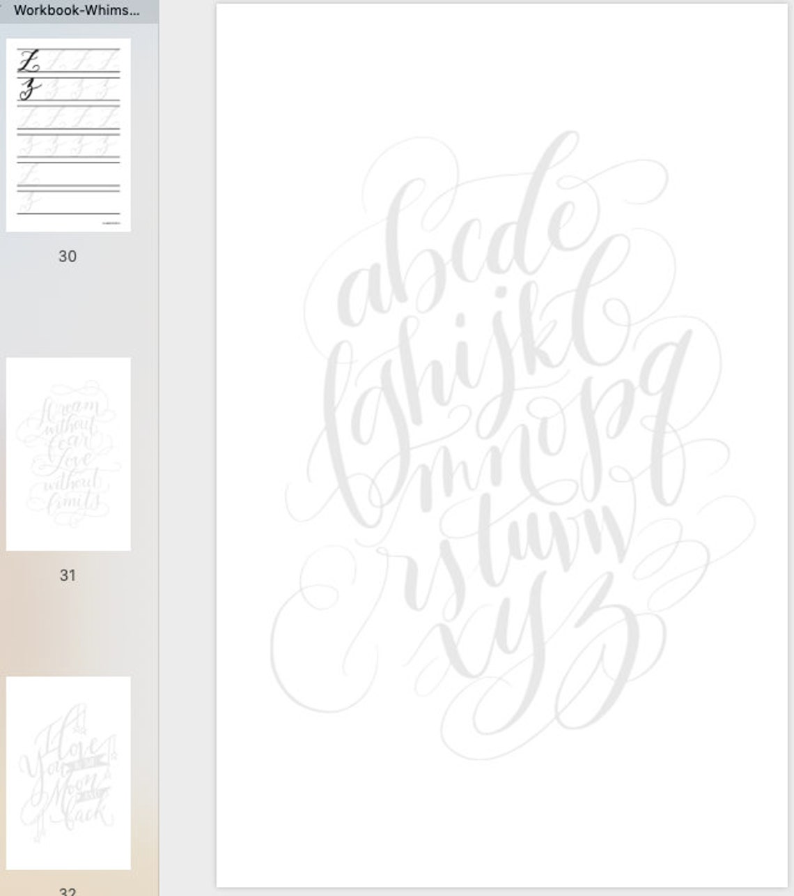 Printable Whimsical Calligraphy Workbook Brush Lettering - Etsy