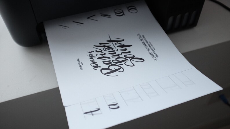 Basic Brush Script Calligraphy Printable Workbook Brush Lettering ...